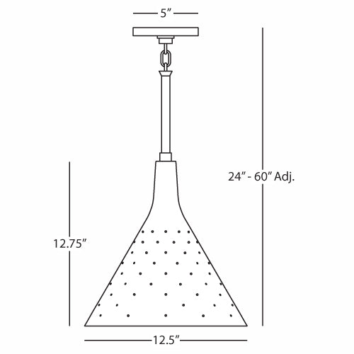 Pierce Modern Brass Pinhole Pendant Light by Robert Abbey – Practical Props