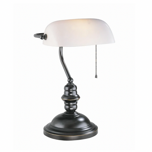 Traditional Brass Banker Desk Lamp – Practical Props
