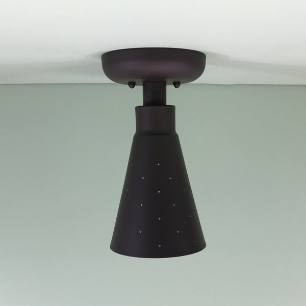 Retro Pinhole Cone Flush-Mount Ceiling Fixture by Practical Props
