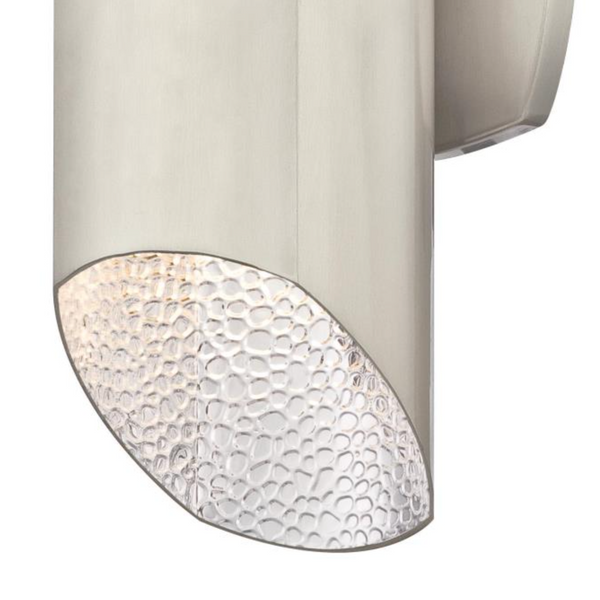 Carson Dimmable LED Metallic Silver Exterior Wall Sconce - Outdoor 2 ...