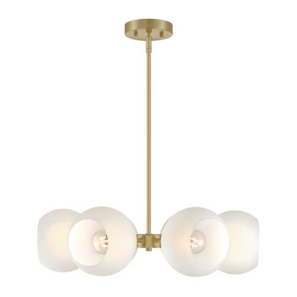 Dorney 3-Light Modern Brass Sputnik Globe Chandelier - Practical Props