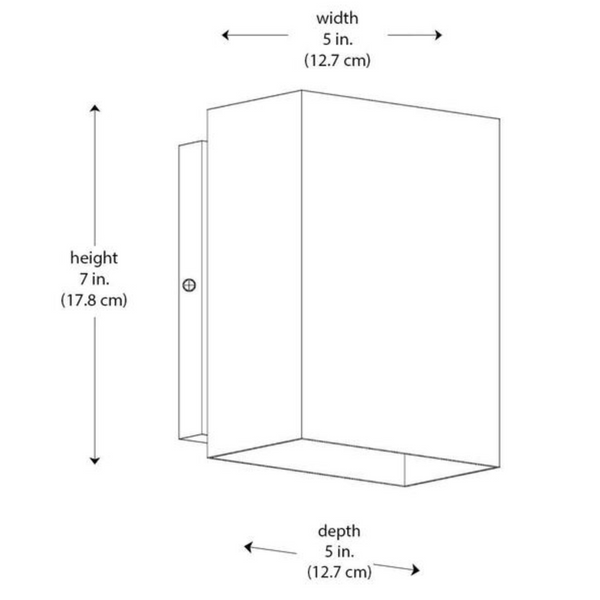 Matte Black Modern Exterior Downlight Rectangular Wall Sconce - Retro ...