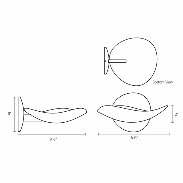 Sonneman Infinity LED Wall Sconce Torchiere - Dove Grey - 2660.18 ...