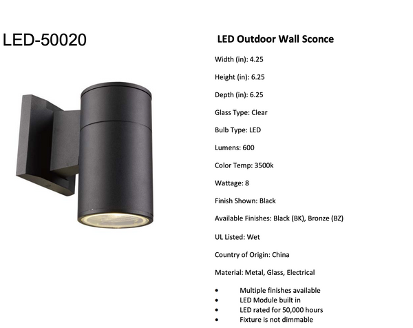 Small LED Compact Downlight Exterior Pocket Wall Sconce - Retro ...